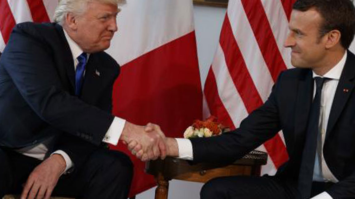 US-President-Donald-Trump-at-French-President-Emmanuel-Macron - RMN ...
