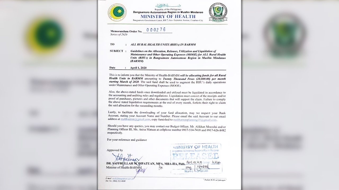 BARMM-MINISTRY OF HEALTH - RMN Networks