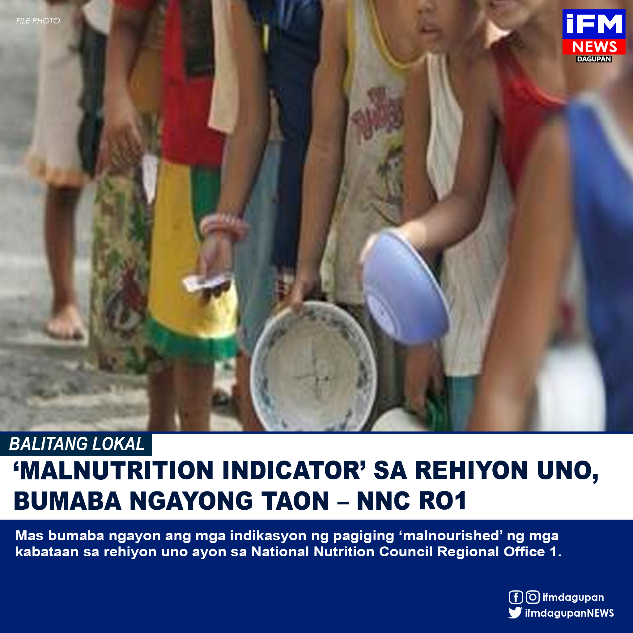 Mas bumaba ngayon ang mga indikasyon ng pagiging ‘malnourished’ ng mga ...