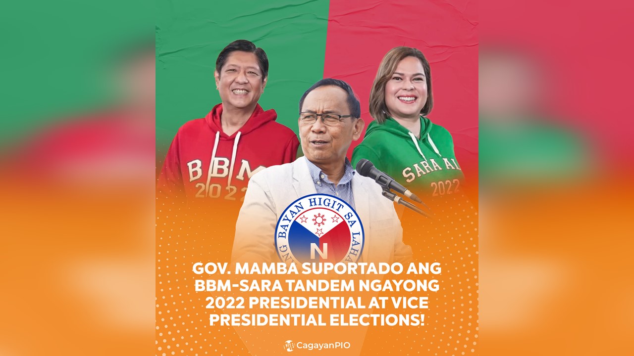 Cagayan Governor Manuel Mamba, inendorso si presidential aspirant BBM ...