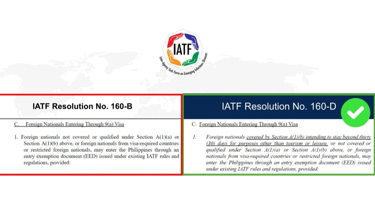 IATF, naglabas ng amended entry protocols para sa mga dayuhang papasok ...