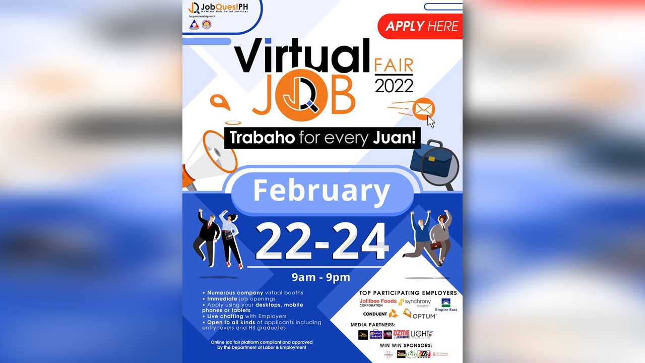 JobQuestPH, magsasagawa ng virtual job fair - RMN Networks