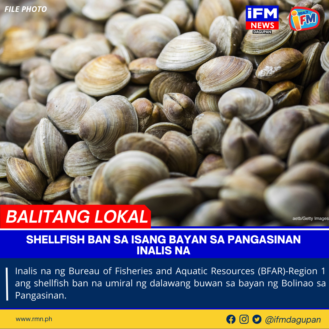 SHELLFISH BAN SA ISANG BAYAN SA PANGASINAN INALIS NA - RMN Networks