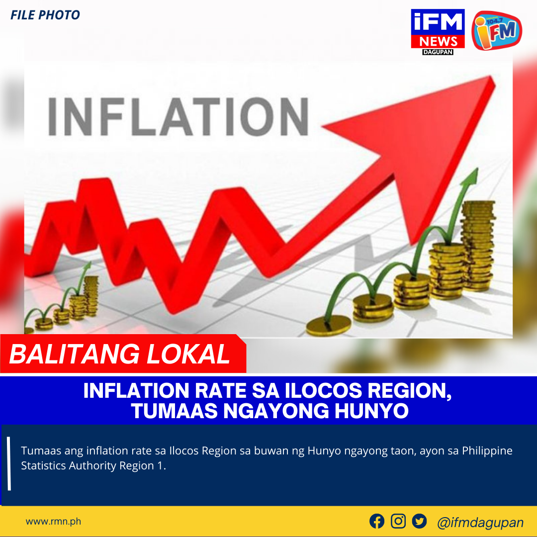 INFLATION RATE SA ILOCOS REGION, TUMAAS NGAYONG HUNYO - RMN Networks