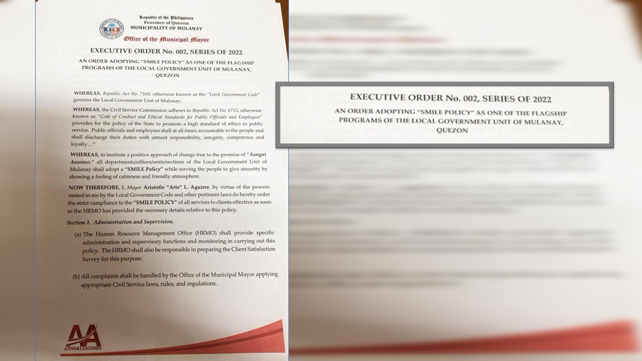 Smile Policy, ipinatupad sa mga government employee at official ng ...