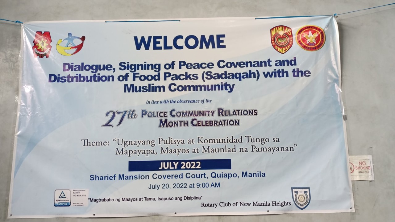 Peace covenant signing, isinasagawa ng NCRPO, MPD at ng Muslim ...