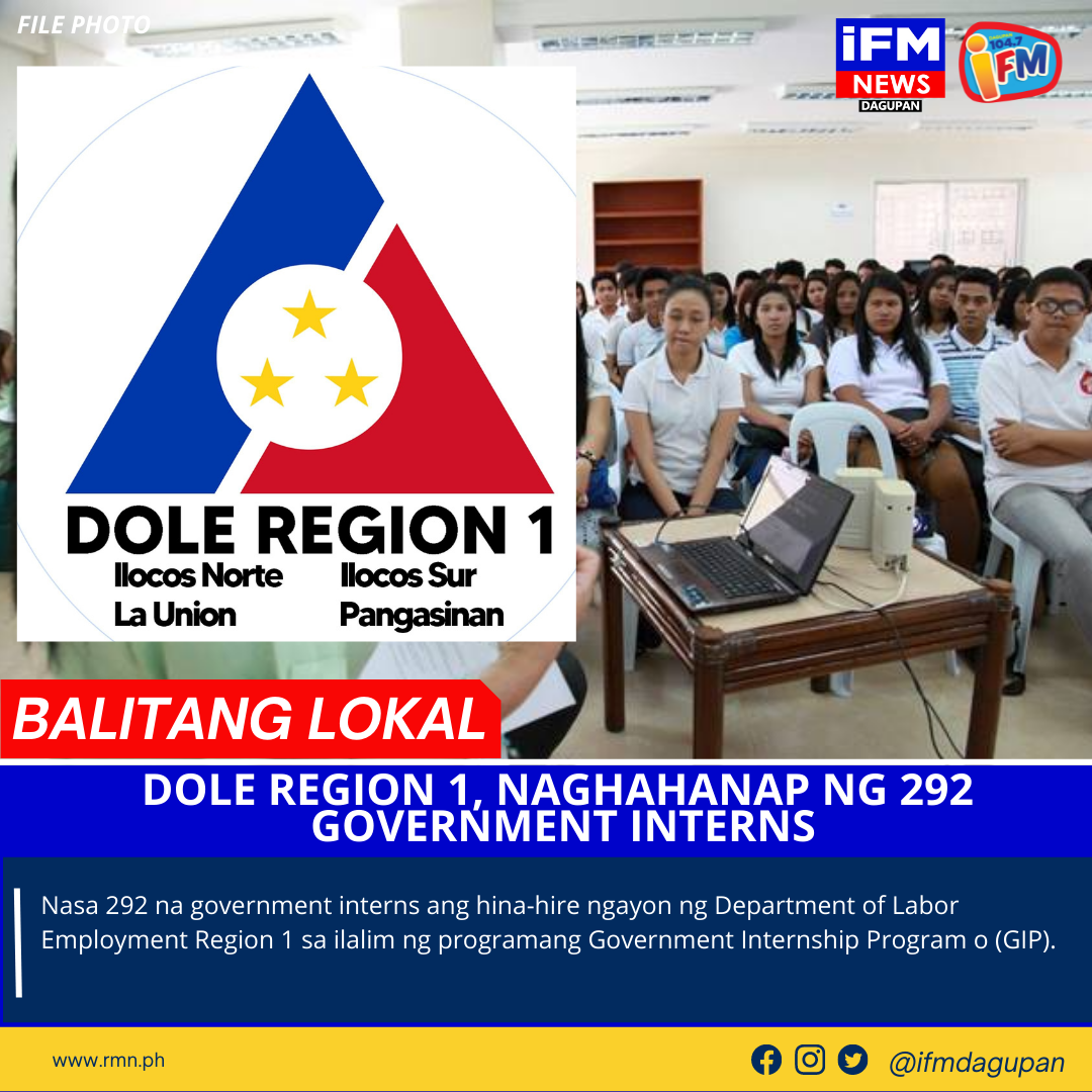 DOLE REGION 1, NAGHAHANAP NG 292 GOVERNMENT INTERNS - RMN Networks