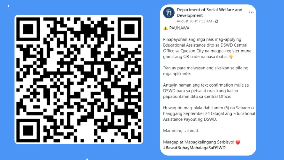 Mga estudyanteng nagparehistro online gamit ang QR code, uunahing ...