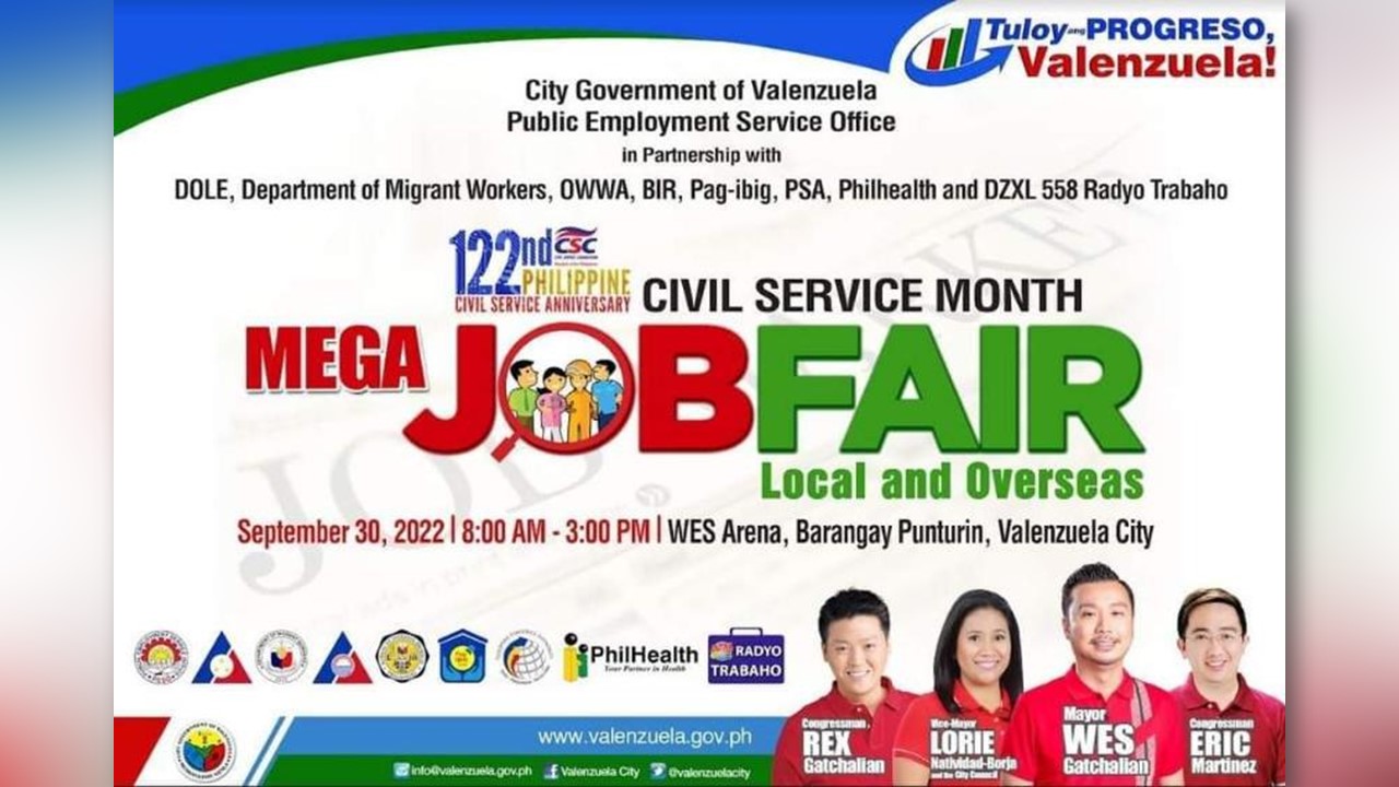 Mega Job Fair, ikakasa ng PESO Valenzuela katuwang ang DZXL Radyo Trabaho ngayong araw - RMN ...