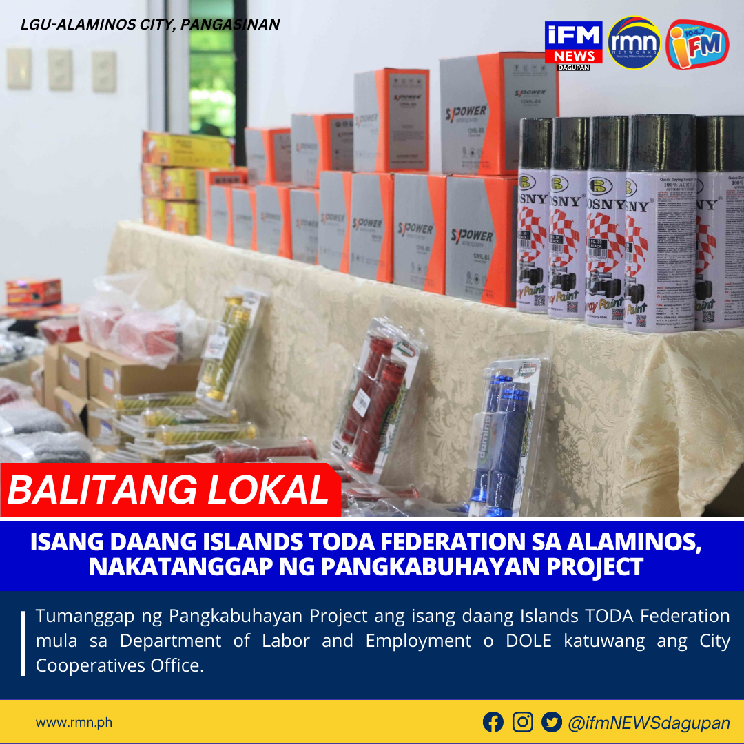 ISANG DAANG ISLANDS TODA FEDERATION SA ALAMINOS, NAKATANGGAP NG ...