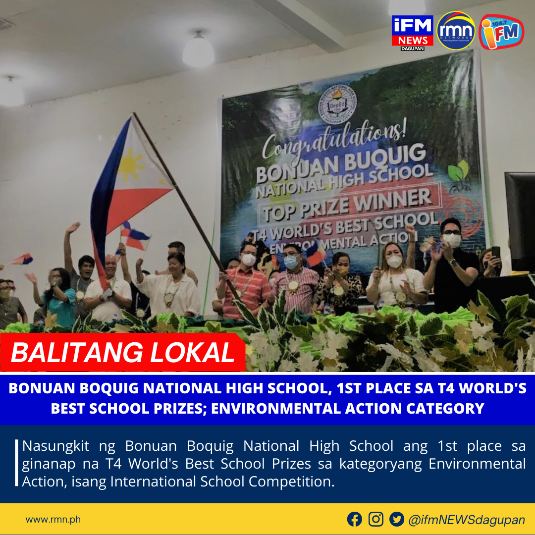 BONUAN BOQUIG NATIONAL HIGH SCHOOL, 1ST PLACE SA T4 WORLD'S BEST SCHOOL ...