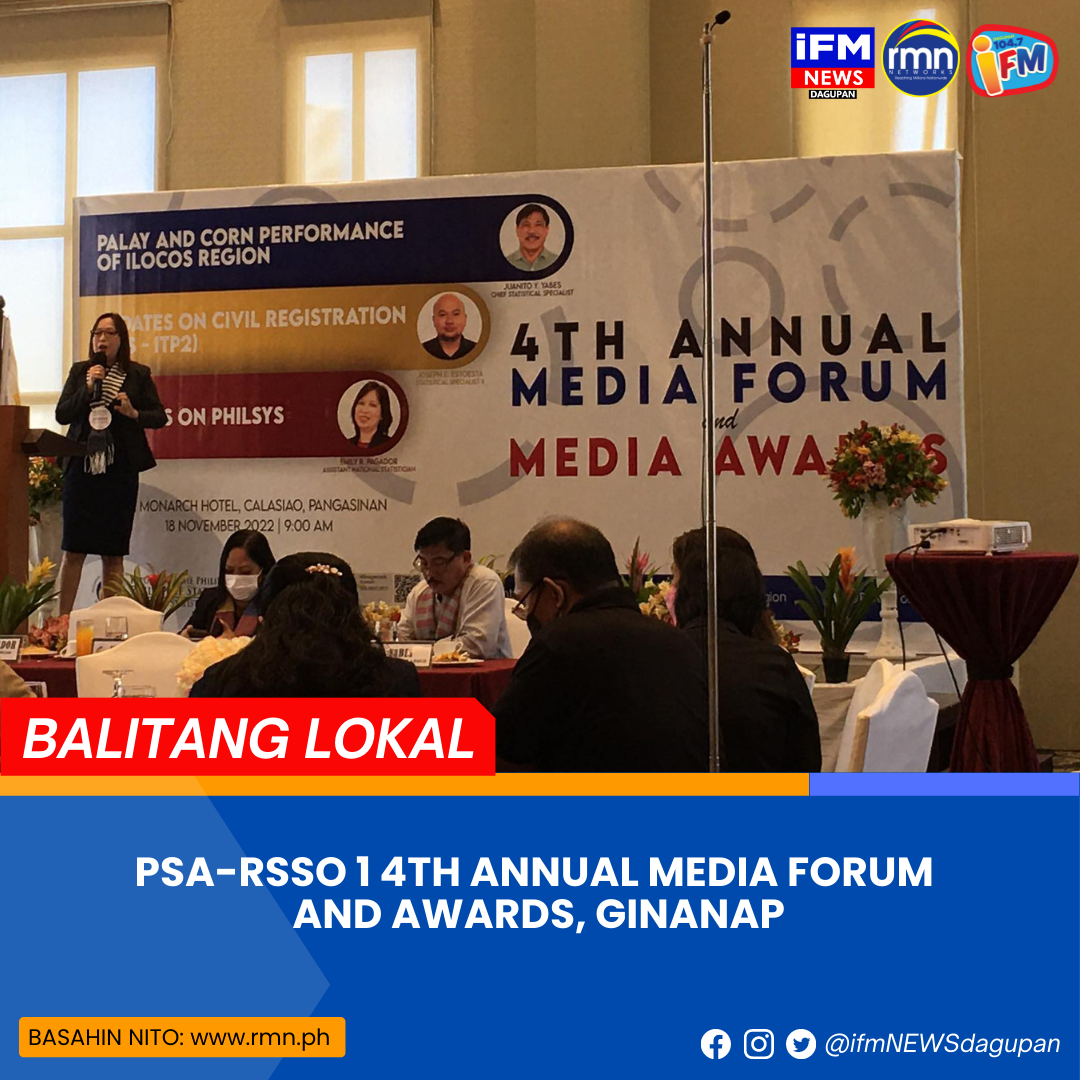 PSA-RSSO 1 4TH ANNUAL MEDIA FORUM AND AWARDS, GINANAP - RMN Networks