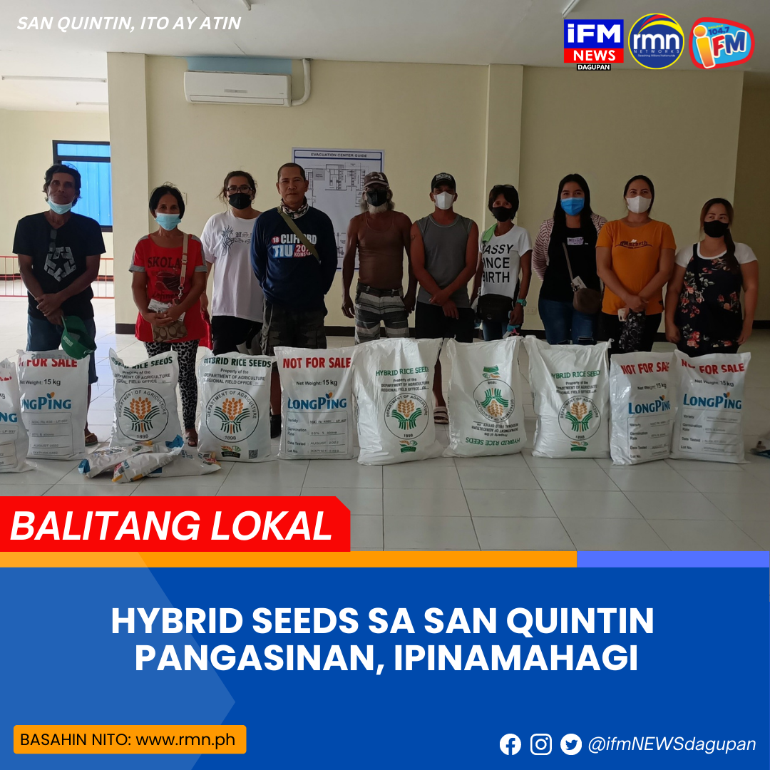850 NA REGISTERED FARMERS SA SAN QUINTIN, NAPAMAHAGIAN NG HYBRID RICE ...