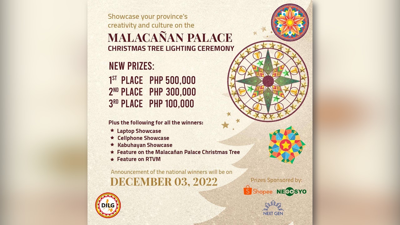 Palasyo, naglunsad ng nationwide pa-contest para sa paggawa ng parol sa ...