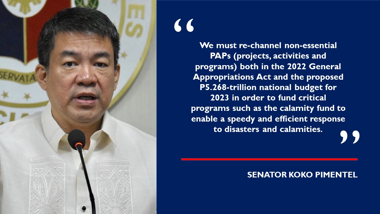 Pondo sa mga non-essential na programa at proyekto, ipinalilipat sa ...