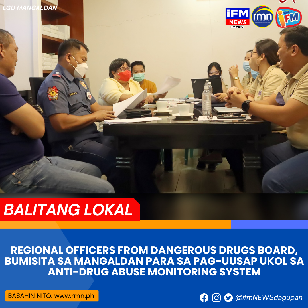 REGIONAL OFFICERS FROM DANGEROUS DRUGS BOARD, BUMISITA SA MANGALDAN ...