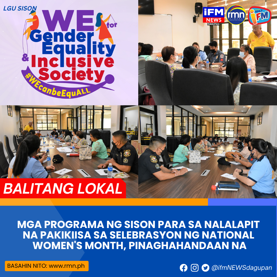 MGA PROGRAMA NG SISON PARA SA NALALAPIT NA PAKIKIISA SA SELEBRASYON NG ...