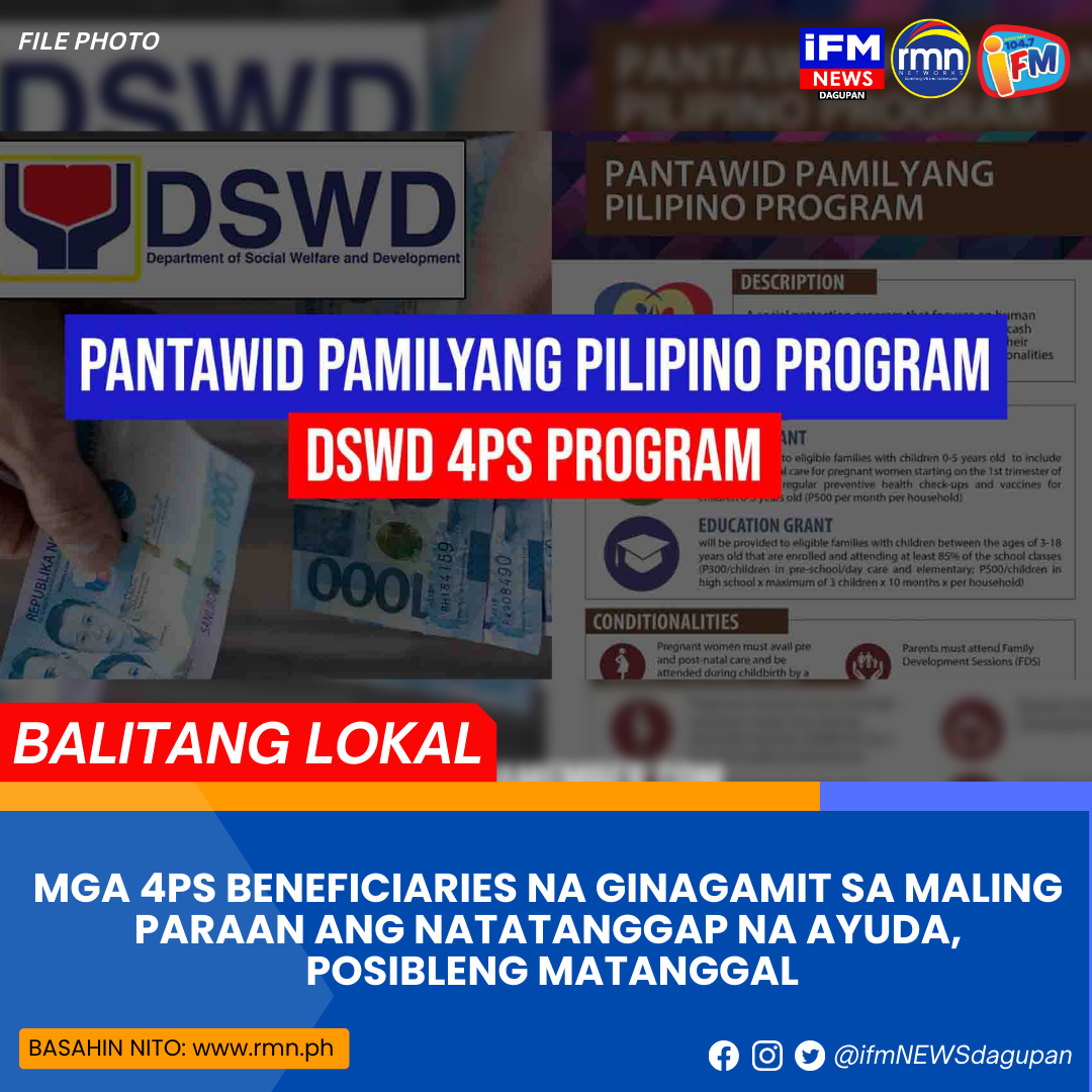 MGA 4PS BENEFICIARIES NA GINAGAMIT SA MALING PARAAN ANG NATATANGGAP NA ...