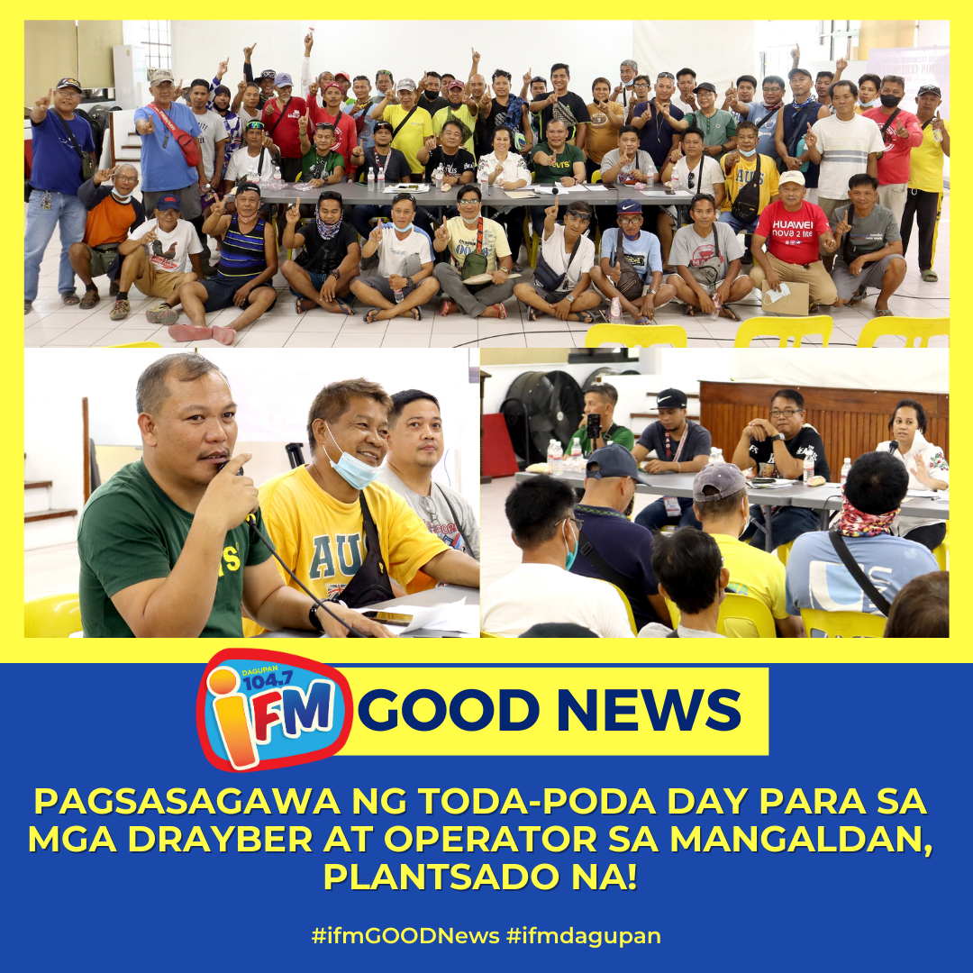 GOOD NEWS: PAGSASAGAWA NG TODA-PODA DAY PARA SA MGA DRAYBER AT OPERATOR ...