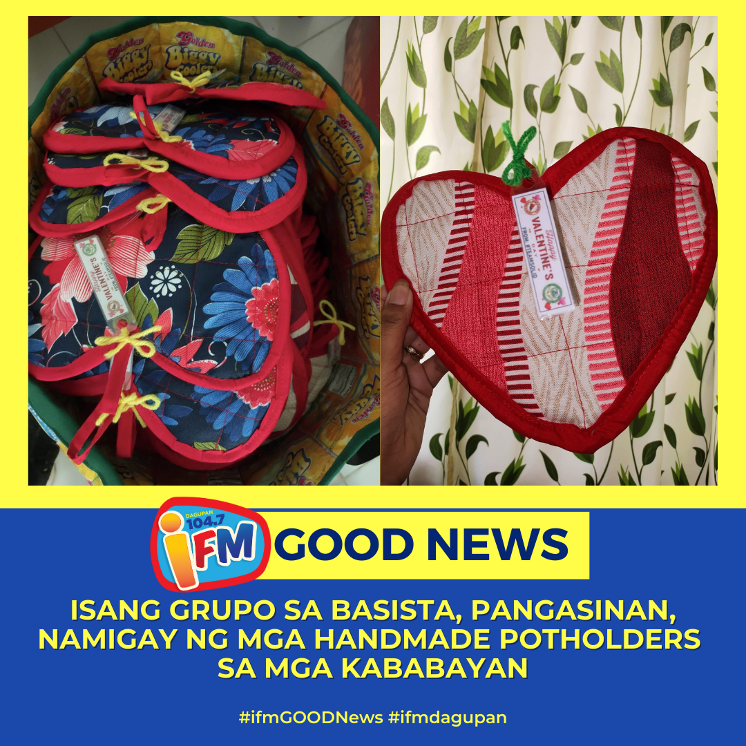 ISANG GRUPO SA BASISTA, PANGASINAN, NAMIGAY NG MGA HANDMADE POTHOLDERS ...