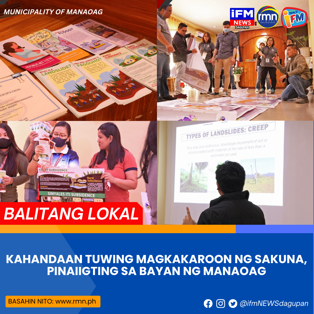 KAHANDAAN TUWING MAGKAKAROON NGSAKUNA, PINAIIGTING SA BAYAN NG MANAOAG ...