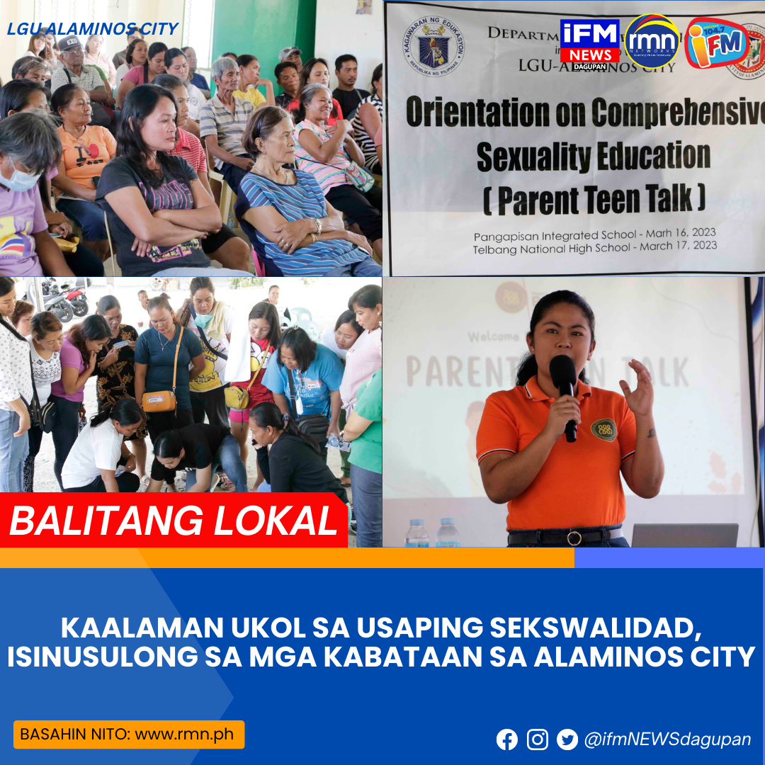 KAALAMAN UKOL SA USAPING SEKSWALIDAD, ISINUSULONG SA MGA KABATAAN SA ALAMINOS CITY - RMN Networks