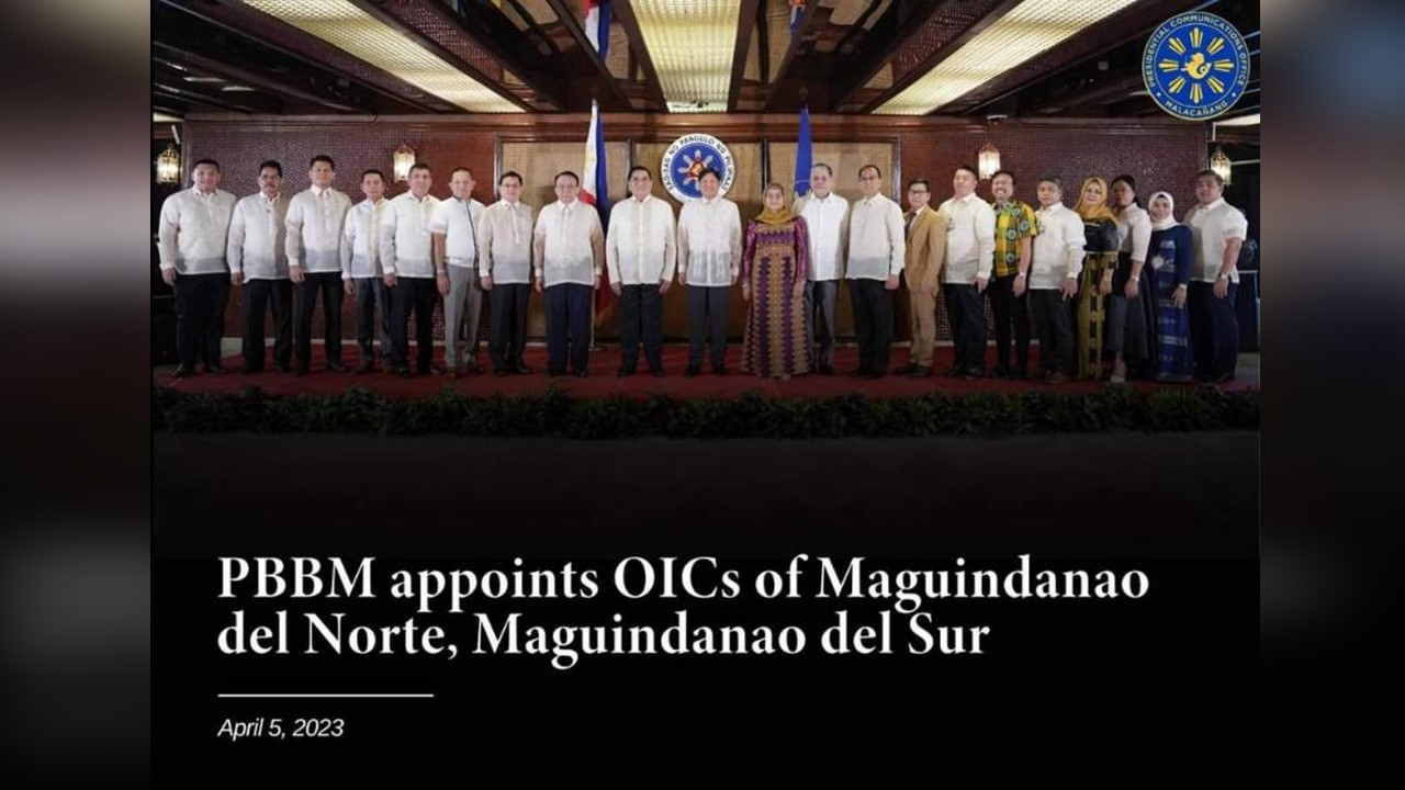 PBBM, nagtalaga ng OIC sa lalawigan ng Maguindanao del Norte at Maguindanao del Sur - RMN Networks