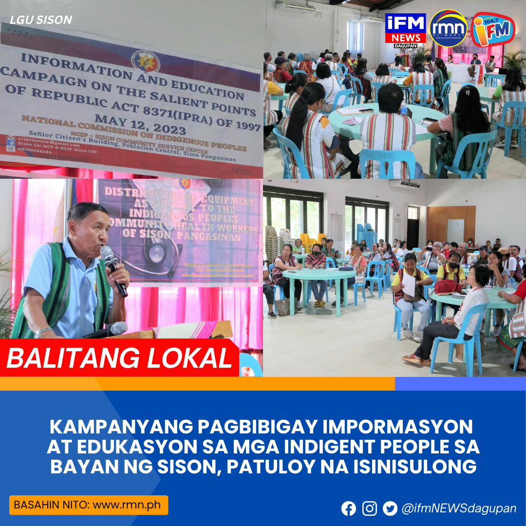 KAMPANYANG PAGBIBIGAY IMPORMASYON AT EDUKASYON SA MGA INDIGENT PEOPLE ...