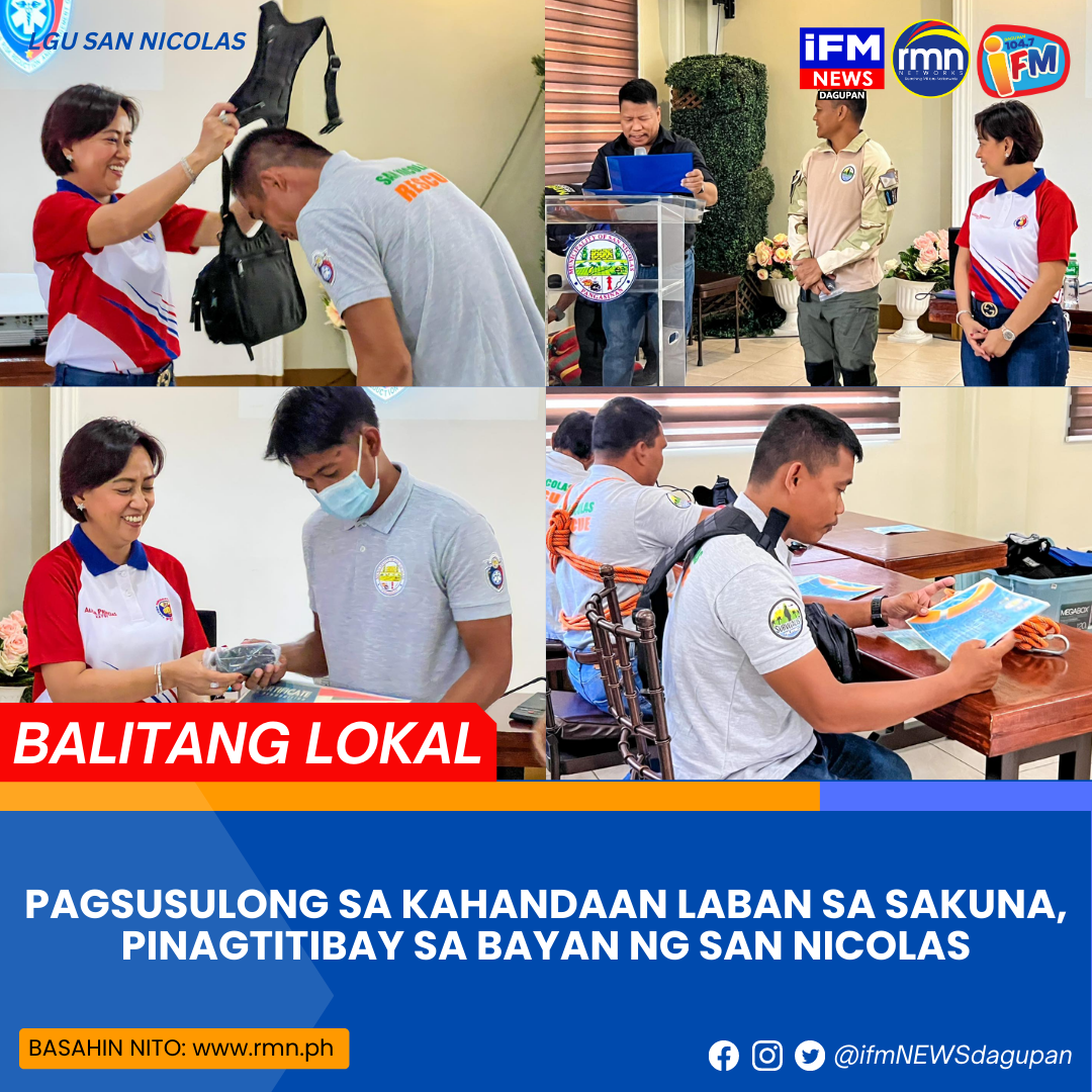 PAGSUSULONG SA KAHANDAAN LABAN SA SAKUNA, PINAGTITIBAY SA BAYAN NG SAN ...