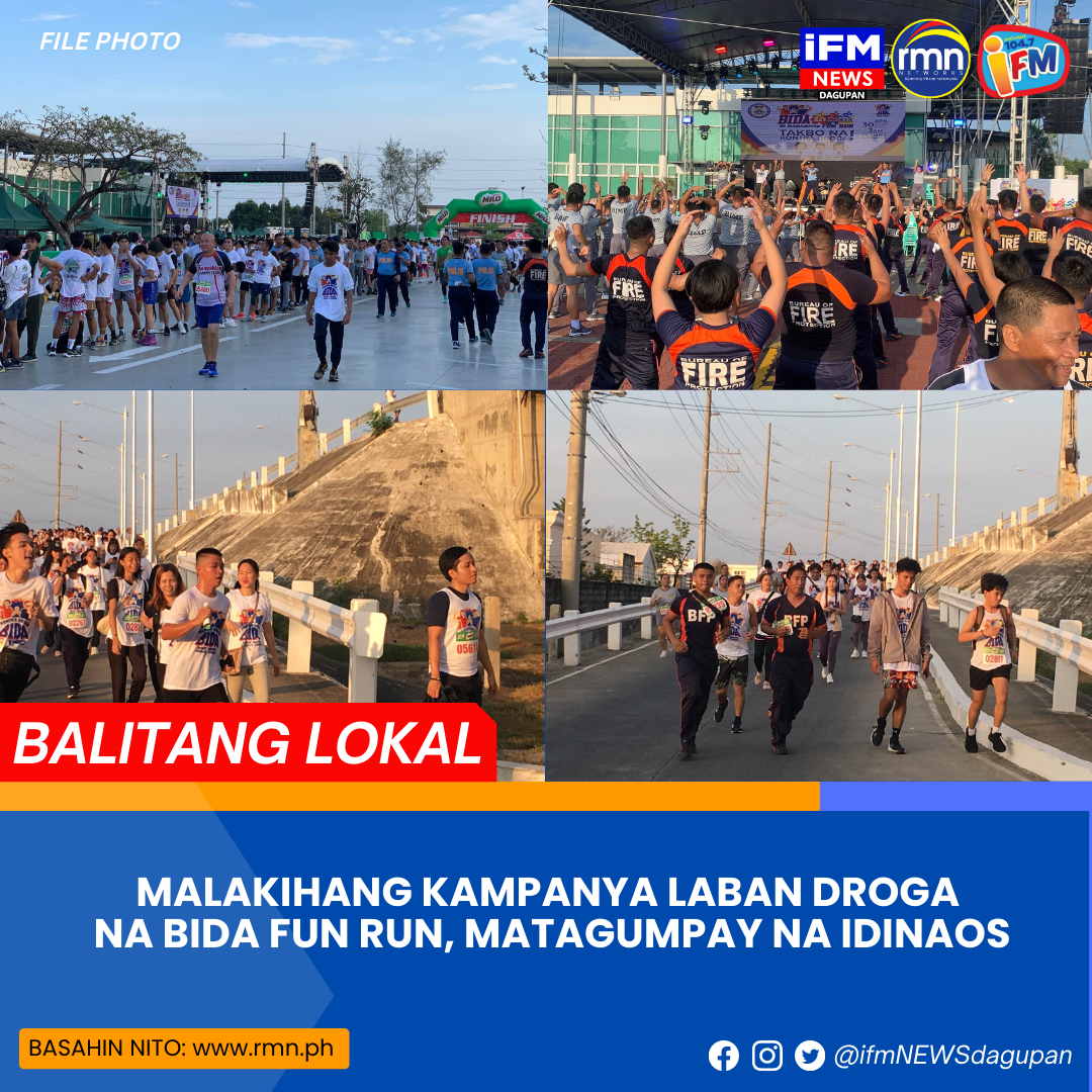 MALAKIHANG KAMPANYA LABAN DROGA NA BIDA FUN RUN, MATAGUMPAY NA IDINAOS ...