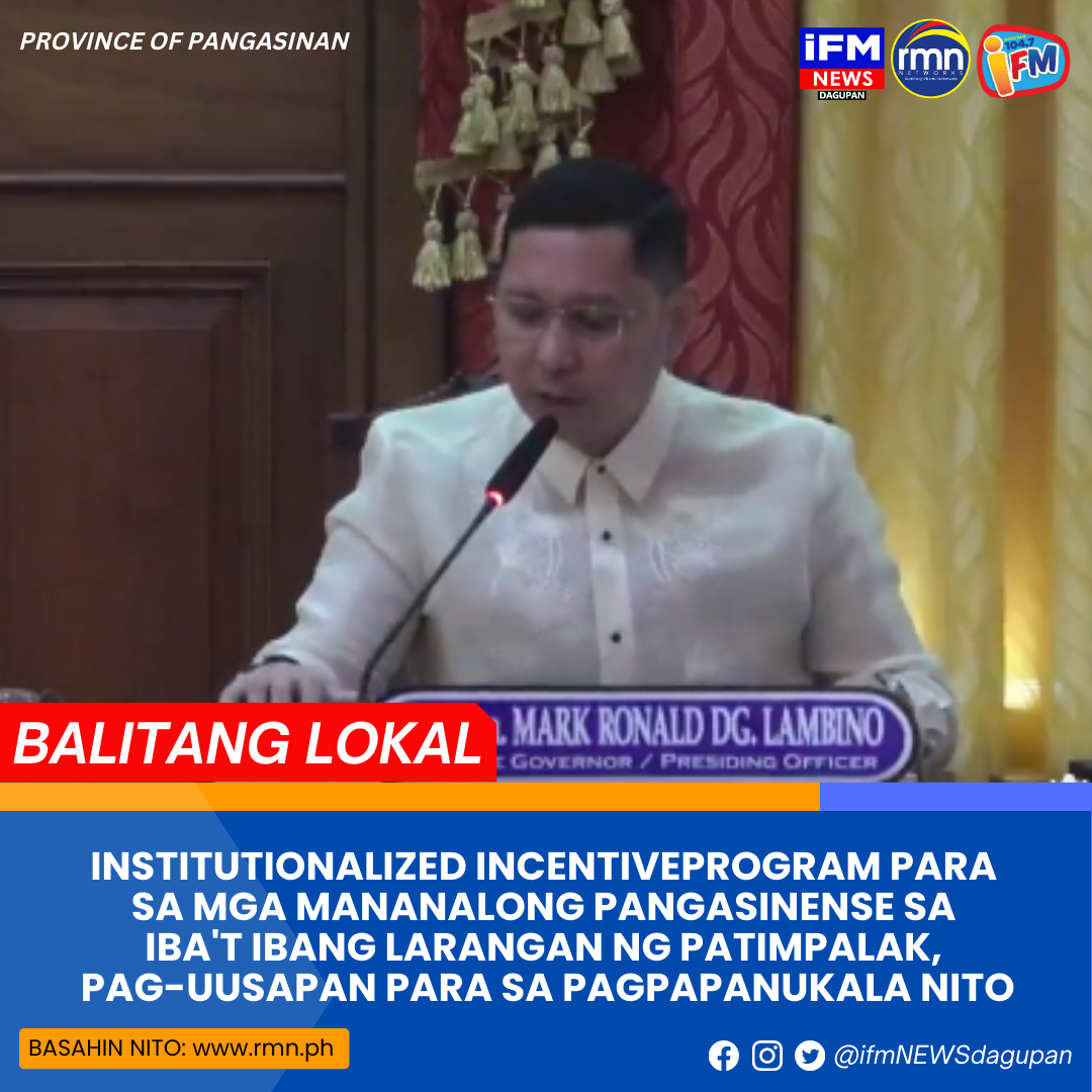 INSTITUTIONALIZED INCENTIVEPROGRAM PARA SA MGA MANANALONG PANGASINENSE ...