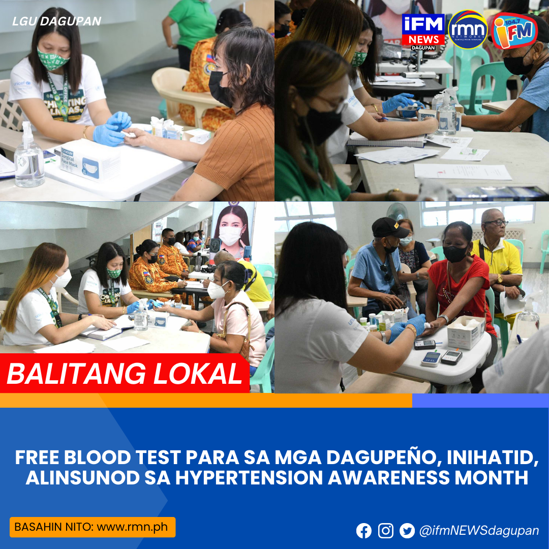 FREE BLOOD TEST PARA SA MGA DAGUPEÑO, INIHATID, ALINSUNOD SA ...