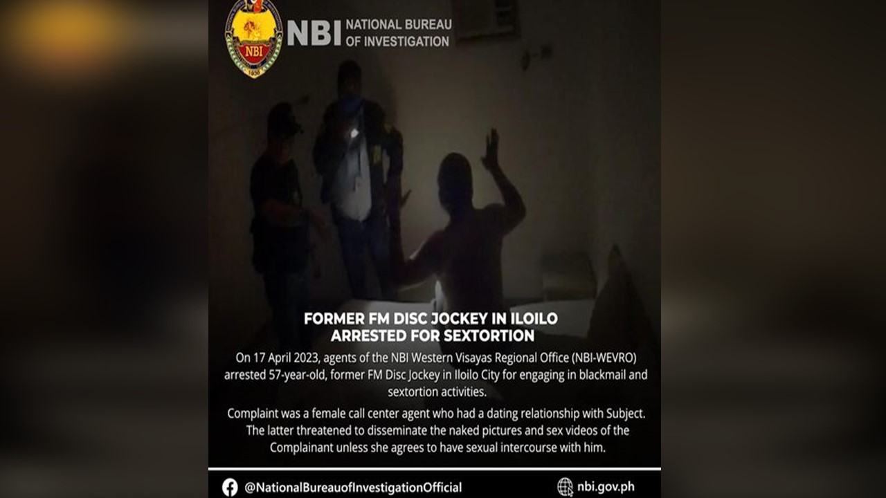 Dating FM DJ, inaresto ng NBI dahi sa Sextortion - RMN Networks