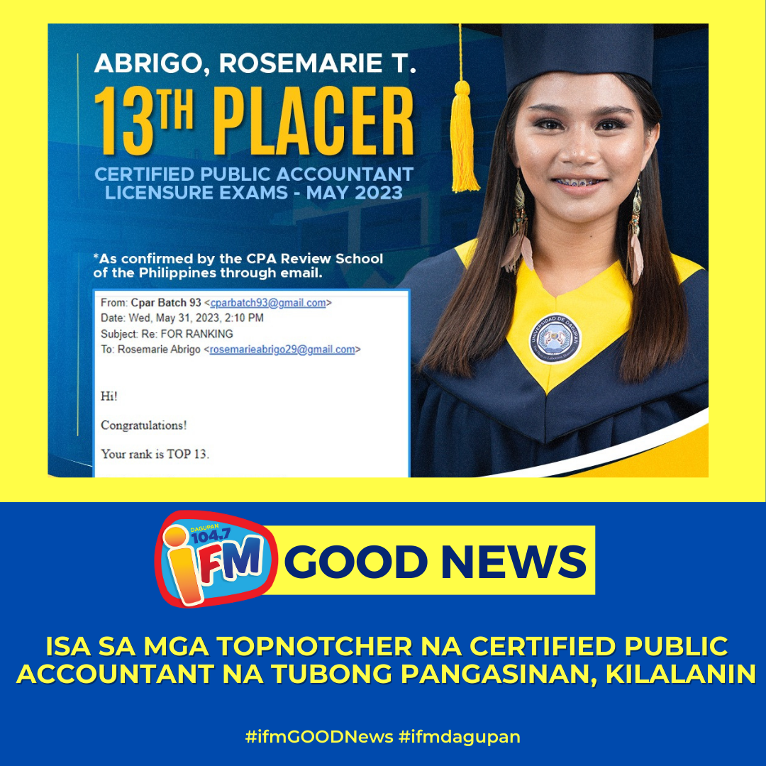ISA SA MGA TOPNOTCHER NA CERTIFIED PUBLIC ACCOUNTANT NA TUBONG ...