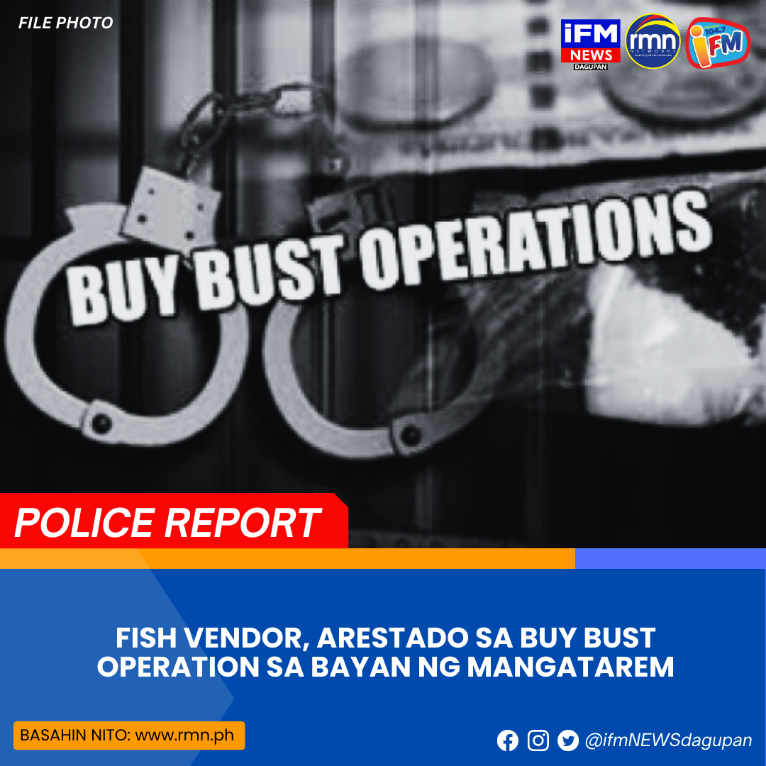 FISH VENDOR, ARESTADO SA BUY BUST OPERATION SA BAYAN NG MANGATAREM - RMN Networks
