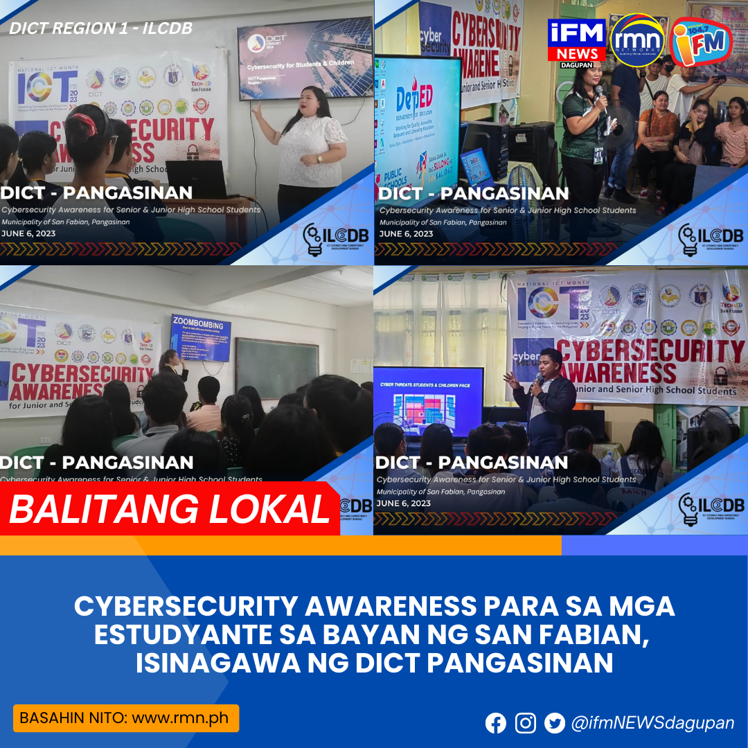 CYBERSECURITY AWARENESS PARA SA MGA ESTUDYANTE SA BAYAN NG SAN FABIAN ...