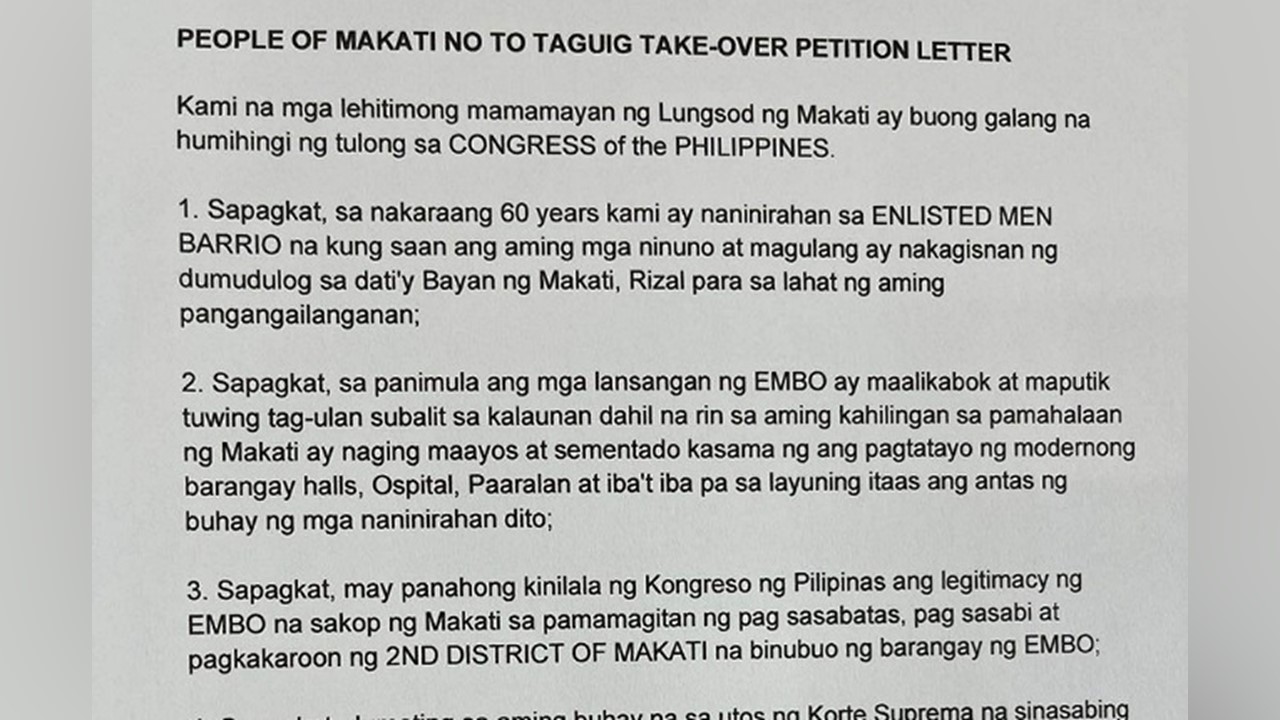 Taguig LGU, umaalma sa kumakalat na petition letter - RMN Networks
