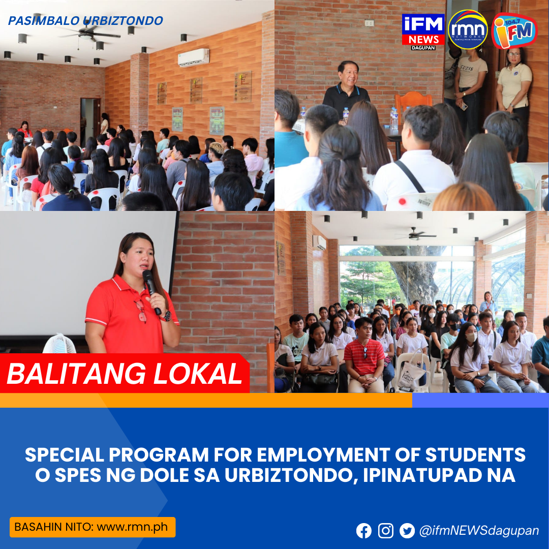 SPECIAL PROGRAM FOR EMPLOYMENT OF STUDENTS O SPES NG DOLE SA URBIZTONDO ...
