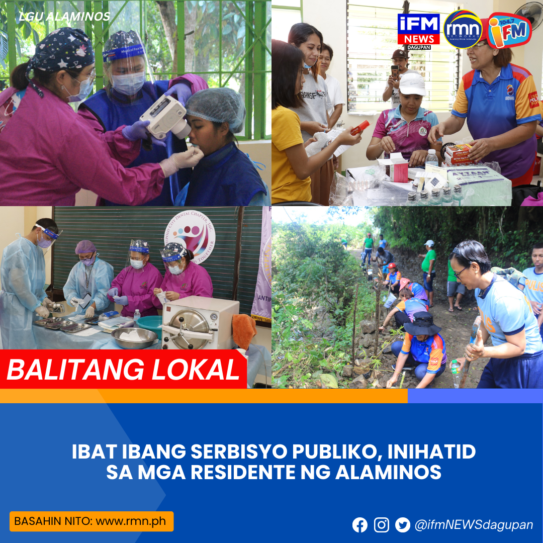 IBAT IBANG SERBISYO PUBLIKO, INIHATID SA MGA RESIDENTE NG ALAMINOS ...