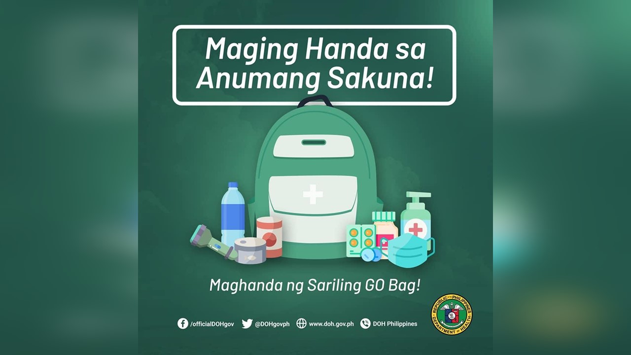DOH: Pagkakaroon ng “go bag” sa panahon ng kalamidad, importante - RMN ...