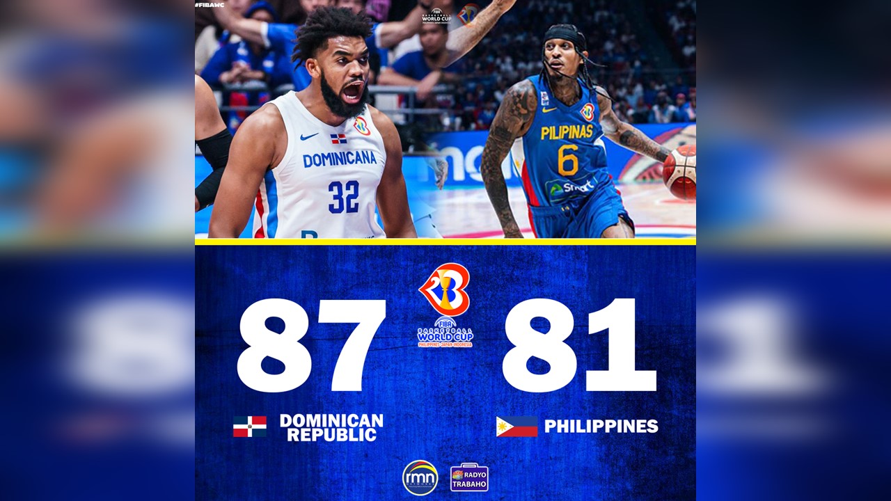 FIBA: Gilas Pilipinas, kinapos kontra Dominican Republic - RMN Networks
