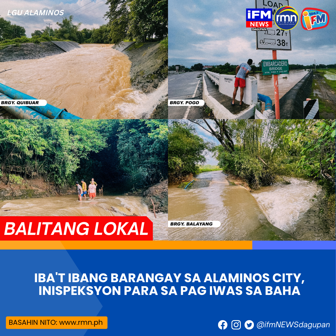 IBA'T IBANG BARANGAY SA ALAMINOS CITY, INISPEKSYON PARA SA PAG IWAS SA ...