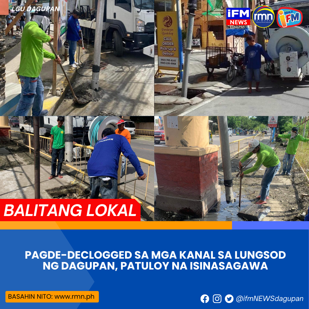 PAGDE-DECLOGGED SA MGA KANAL SA LUNGSOD NG DAGUPAN, PATULOY NA ISINASAGAWA - RMN Networks