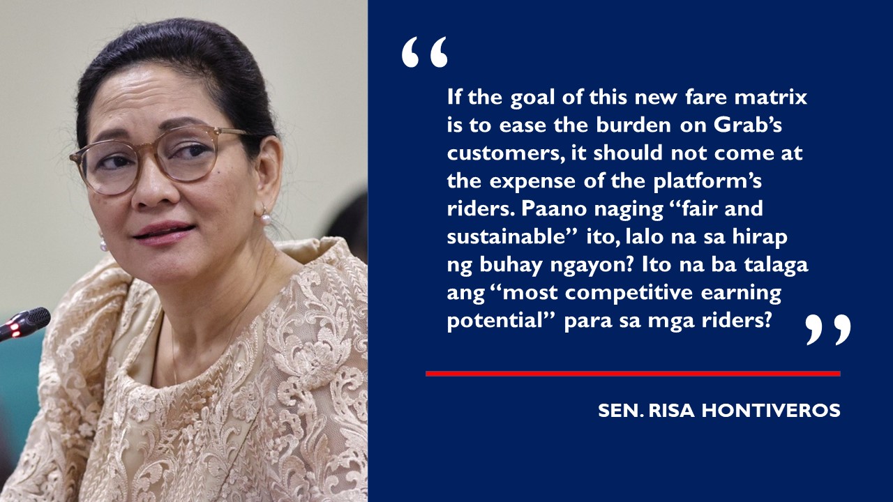 Bagong fare matrix ng Grab, hindi dapat makaapekto sa kita ng mga ...