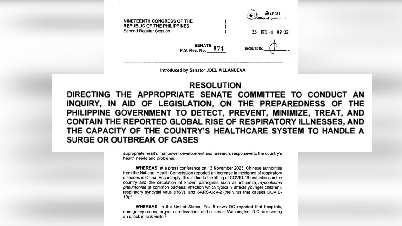 Kahandaan ng bansa laban sa respiratory illness, sisilipin ng Senado - RMN Networks