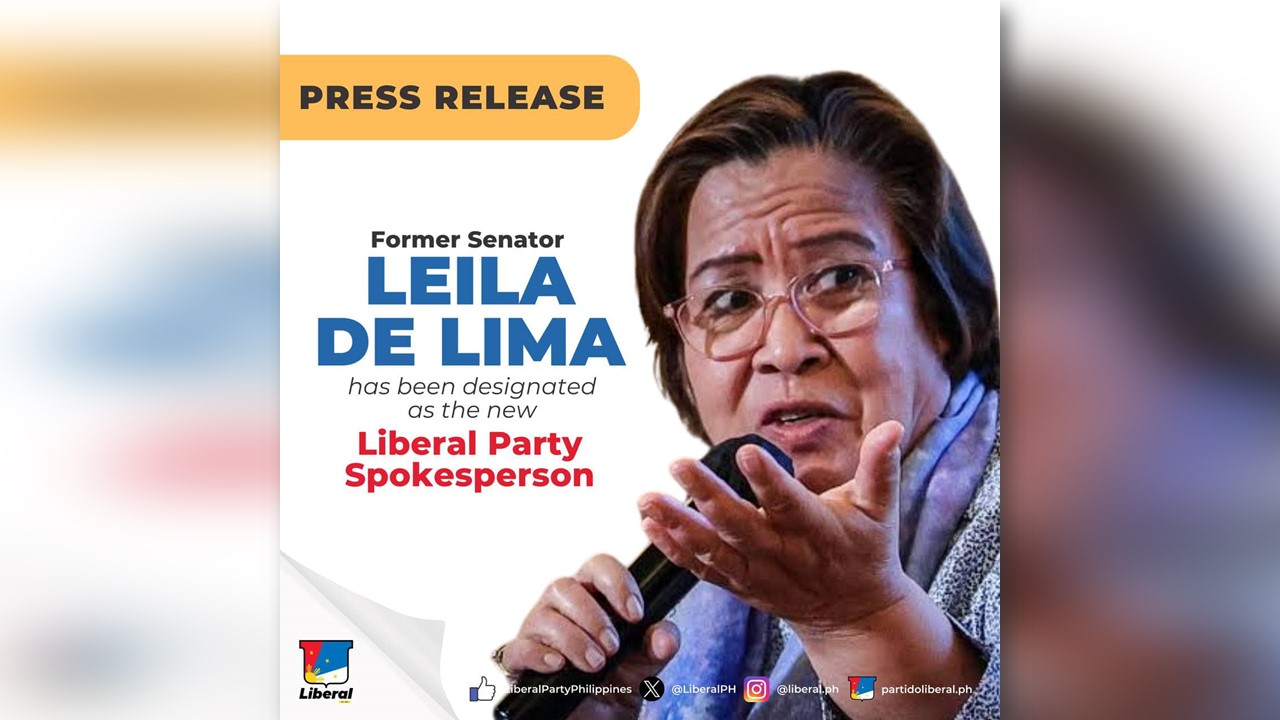 De Lima, itinalagang tagapagsalita ng LP - RMN Networks