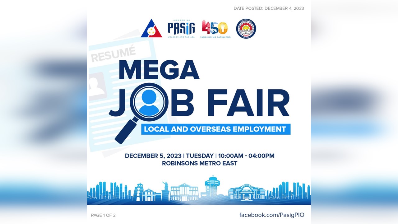 Mega Job Fair, ilulunsad ngayong araw sa Pasig City - RMN Networks