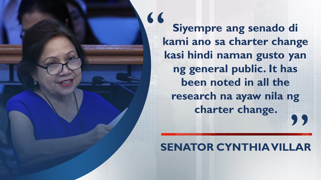Sen. Cynthia Villar: Cha-Cha, mahihirapang mailusot sa Senado - RMN ...
