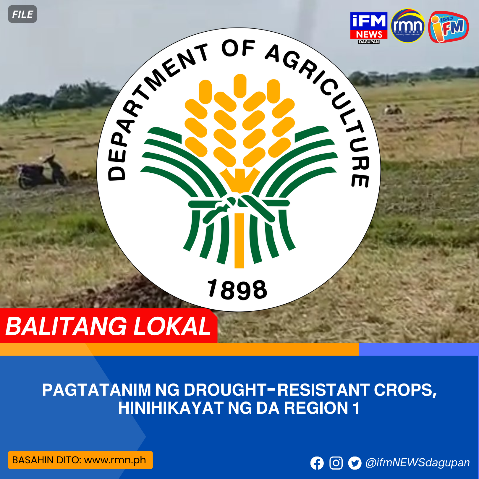 𝗣𝗔𝗚𝗧𝗔𝗧𝗔𝗡𝗜𝗠 𝗡𝗚 𝗗𝗥𝗢𝗨𝗚𝗛𝗧-𝗥𝗘𝗦𝗜𝗦𝗧𝗔𝗡𝗧 𝗖𝗥𝗢𝗣𝗦, 𝗛𝗜𝗡𝗜𝗛𝗜𝗞𝗔𝗬𝗔𝗧 𝗡𝗚 𝗗𝗔 𝗥𝗘𝗚𝗜𝗢𝗡 𝟭 - RMN ...
