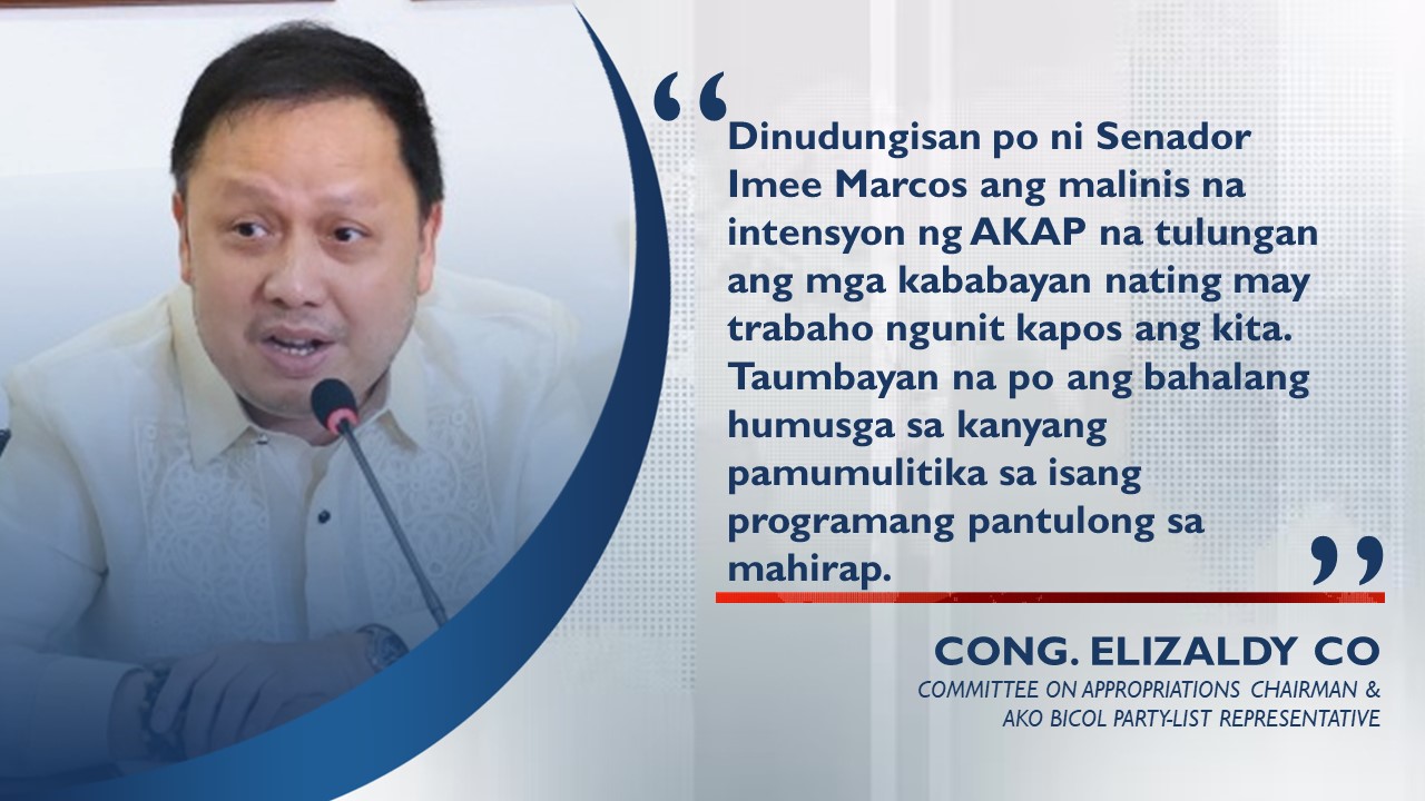 Paggamit ng ayuda sa ilalim ng AKAP program para sa People’s Initiative ...